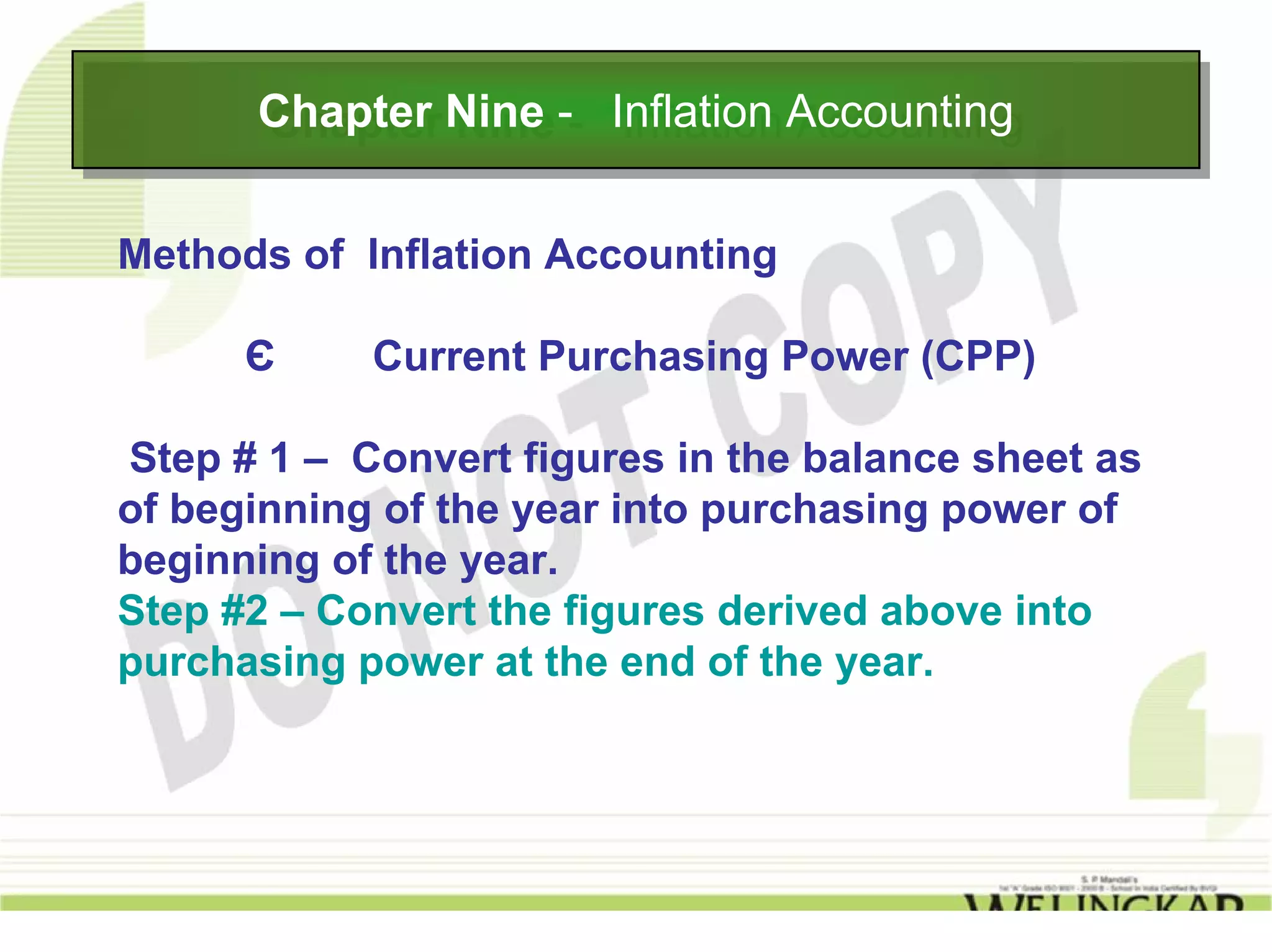 Inflation Accounting | PDF