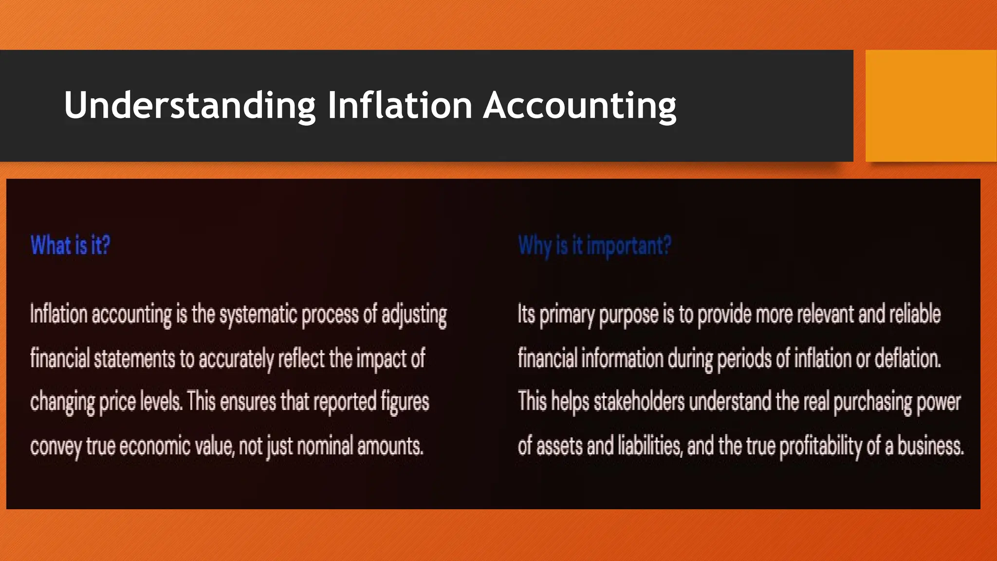 Inflation Accounting material for the student reference | PPTX