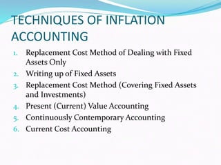 Unit - V Inflation accounting.pptx - basics, methods | PPTX