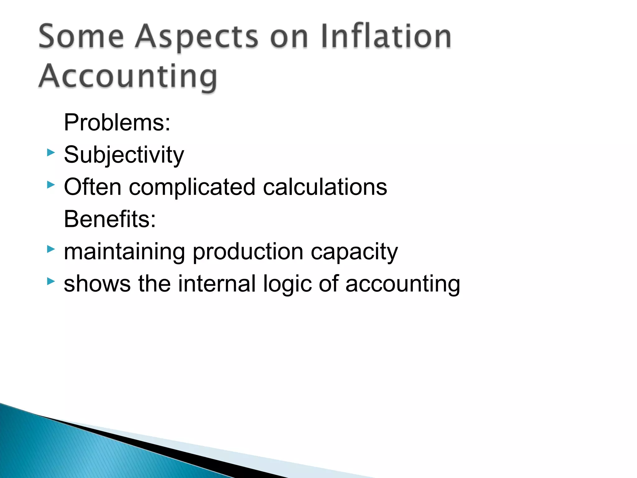Inflation accounting - Unitedworld School of Business | PPT | Stocks ...