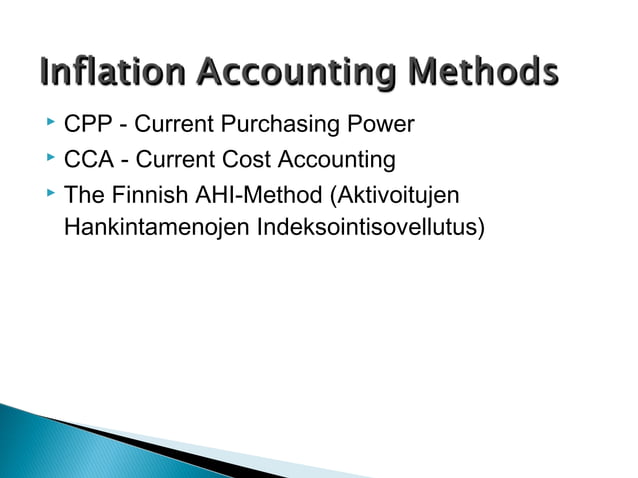 Inflation accounting - Unitedworld School of Business | PPT | Stocks ...