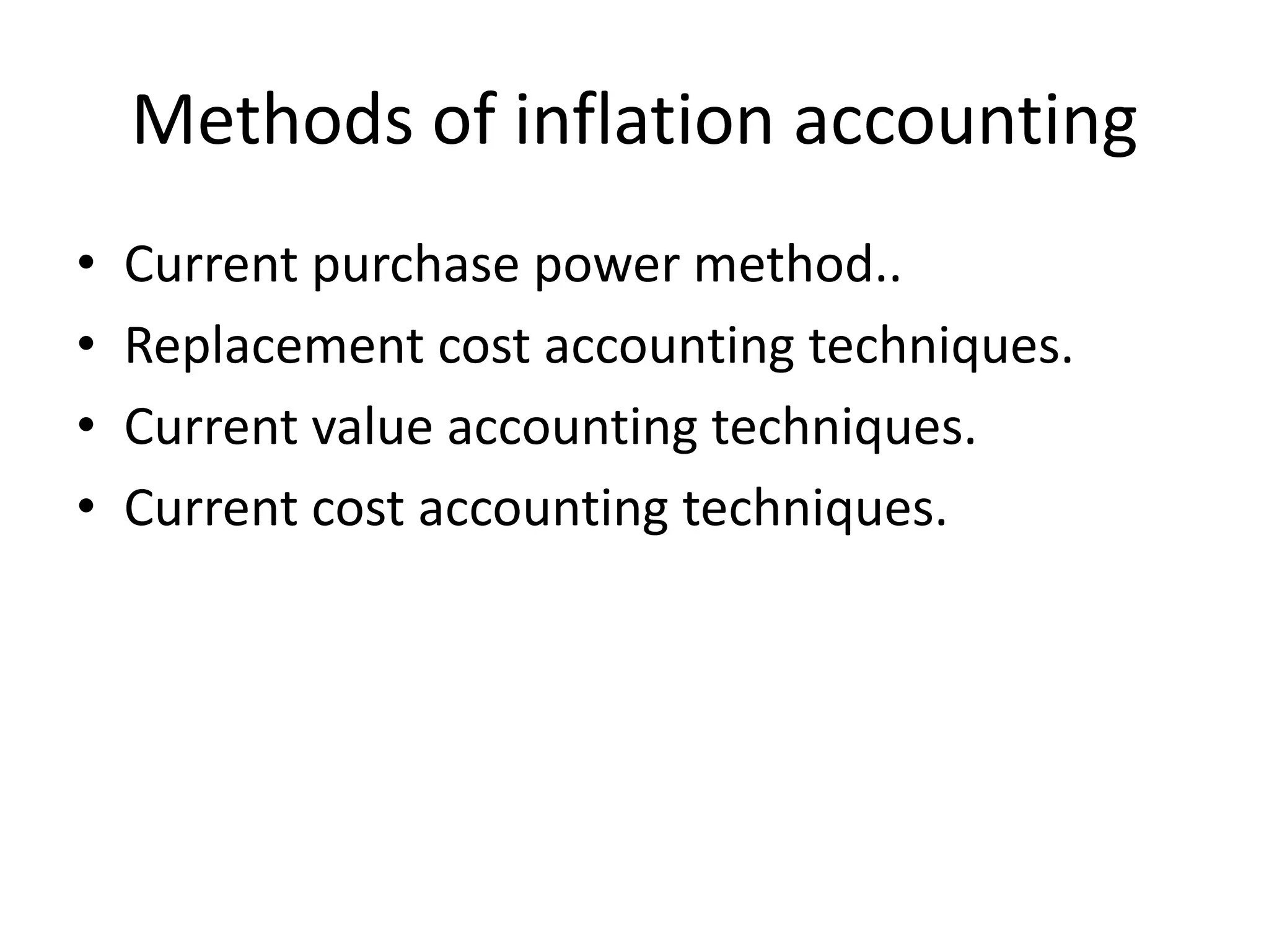 Inflation accounting or price level accounting | PPTX