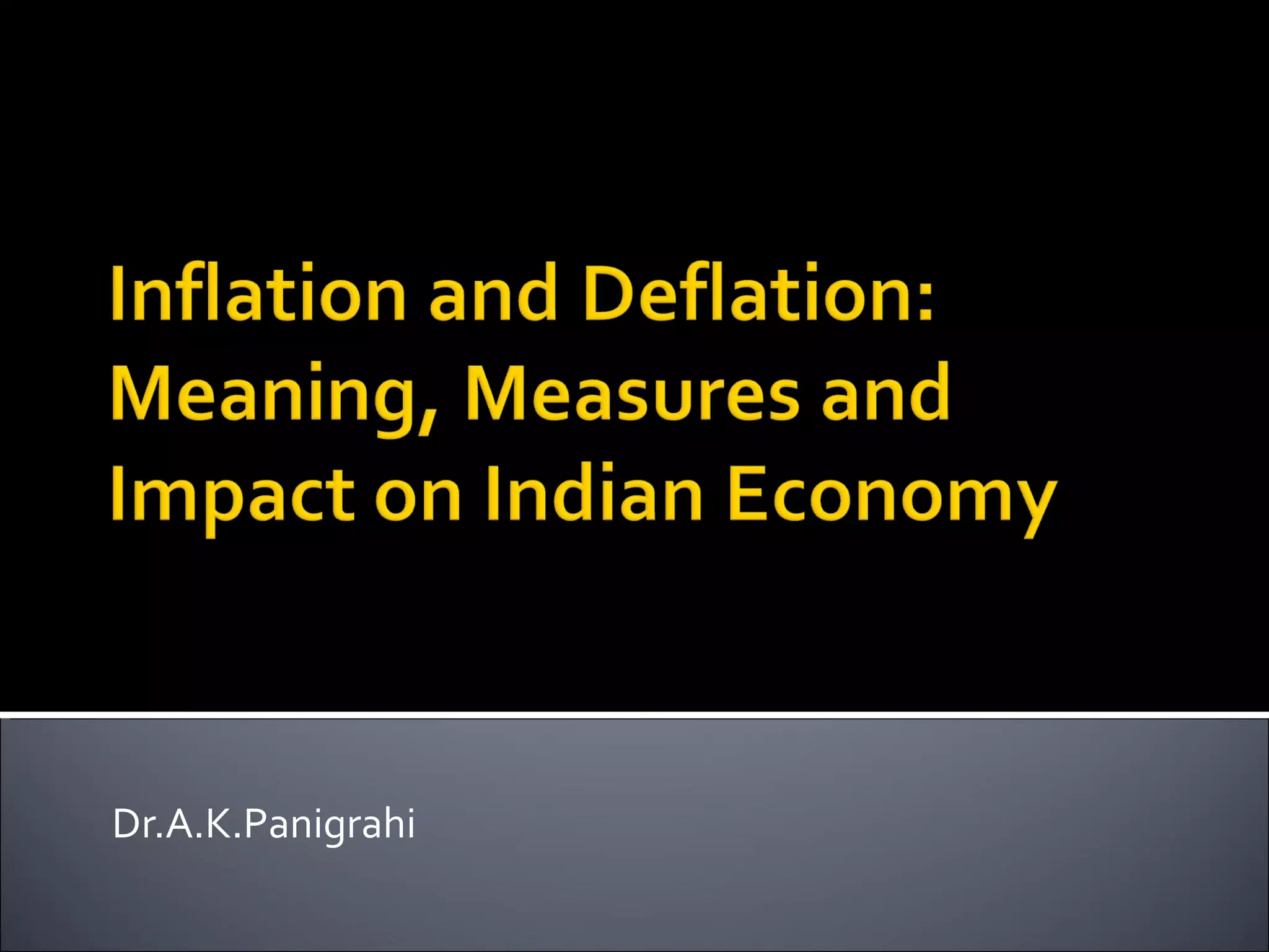 Inflation and deflation | PPT