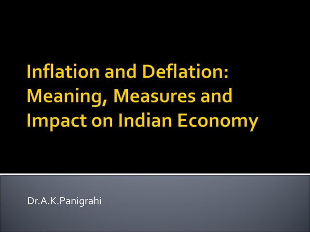 Inflation and deflation | PPT