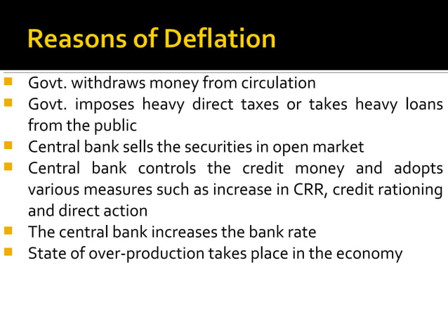 Inflation and deflation | PPT