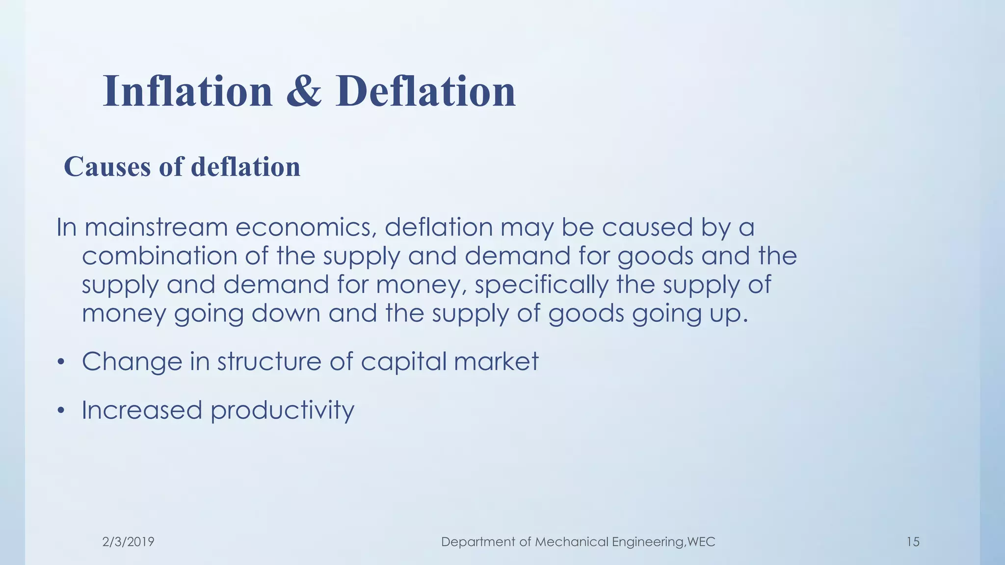 Inflation and deflation | PPT
