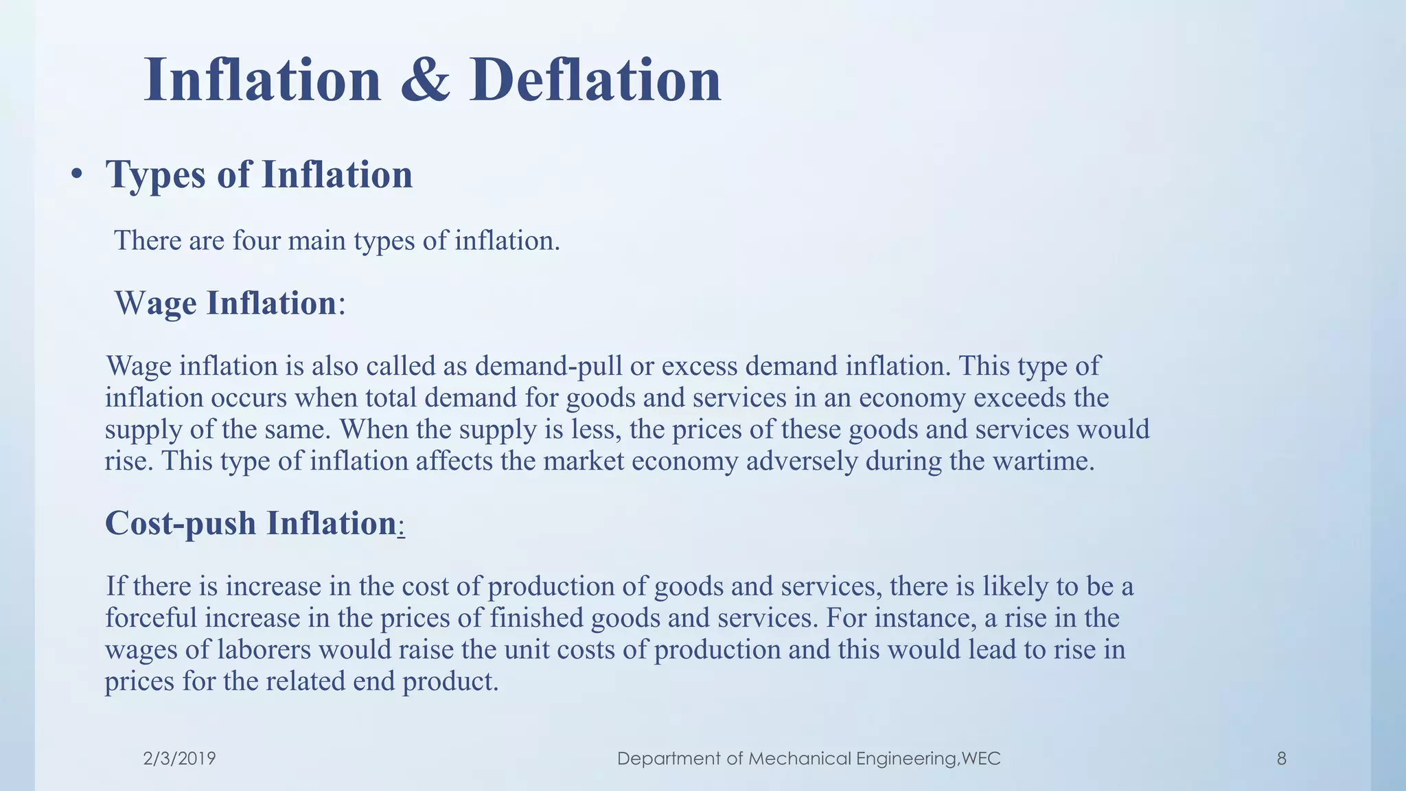 Inflation and deflation | PPT