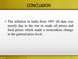 Inflation and economic growth of india | PPTX