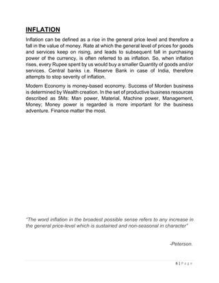 Inflation and its impact | PDF