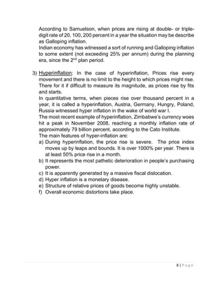 Inflation and its impact | PDF