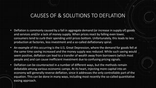 Inflation, deflation,stagflation, reinflation,disinflation | PPTX