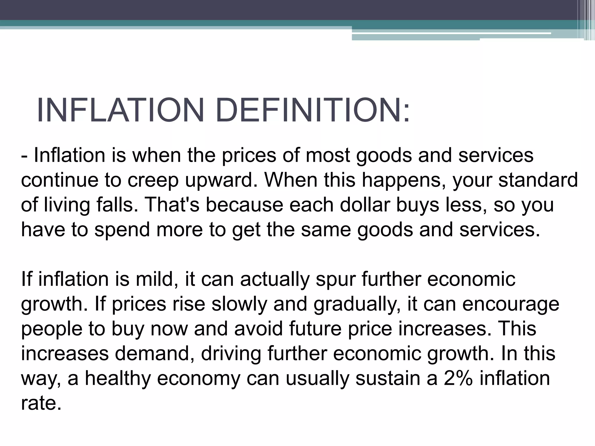 Inflation econ | PPTX | Commodities | Economy