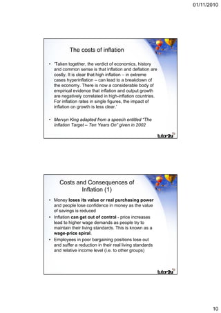 Inflation handout | PDF