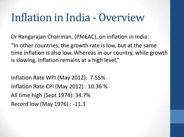 Inflation in india | PPT