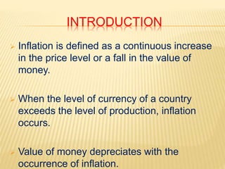 Inflation in india | PPTX