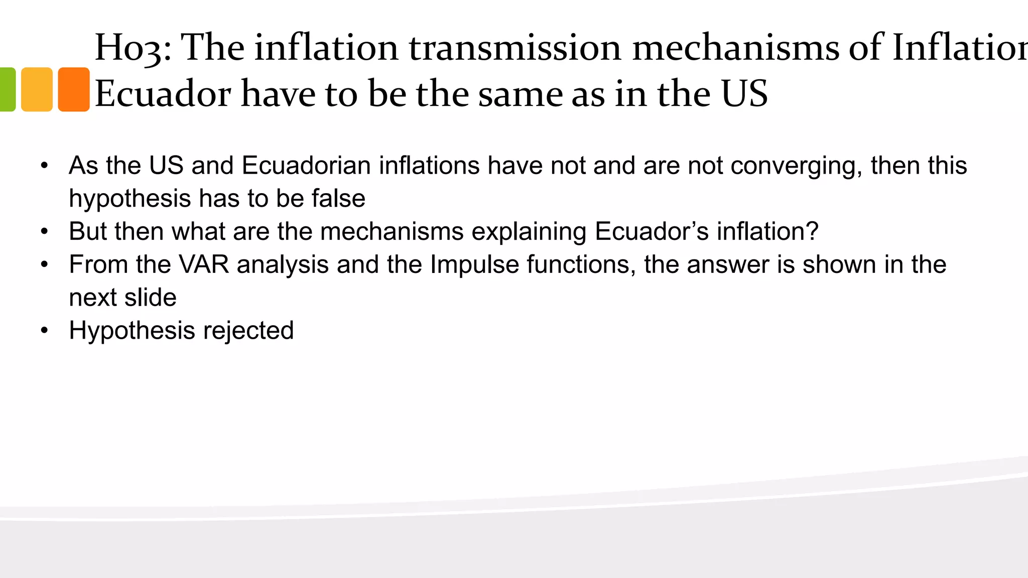 Inflation transmission mechanism of inflation in ecuador after | PPT