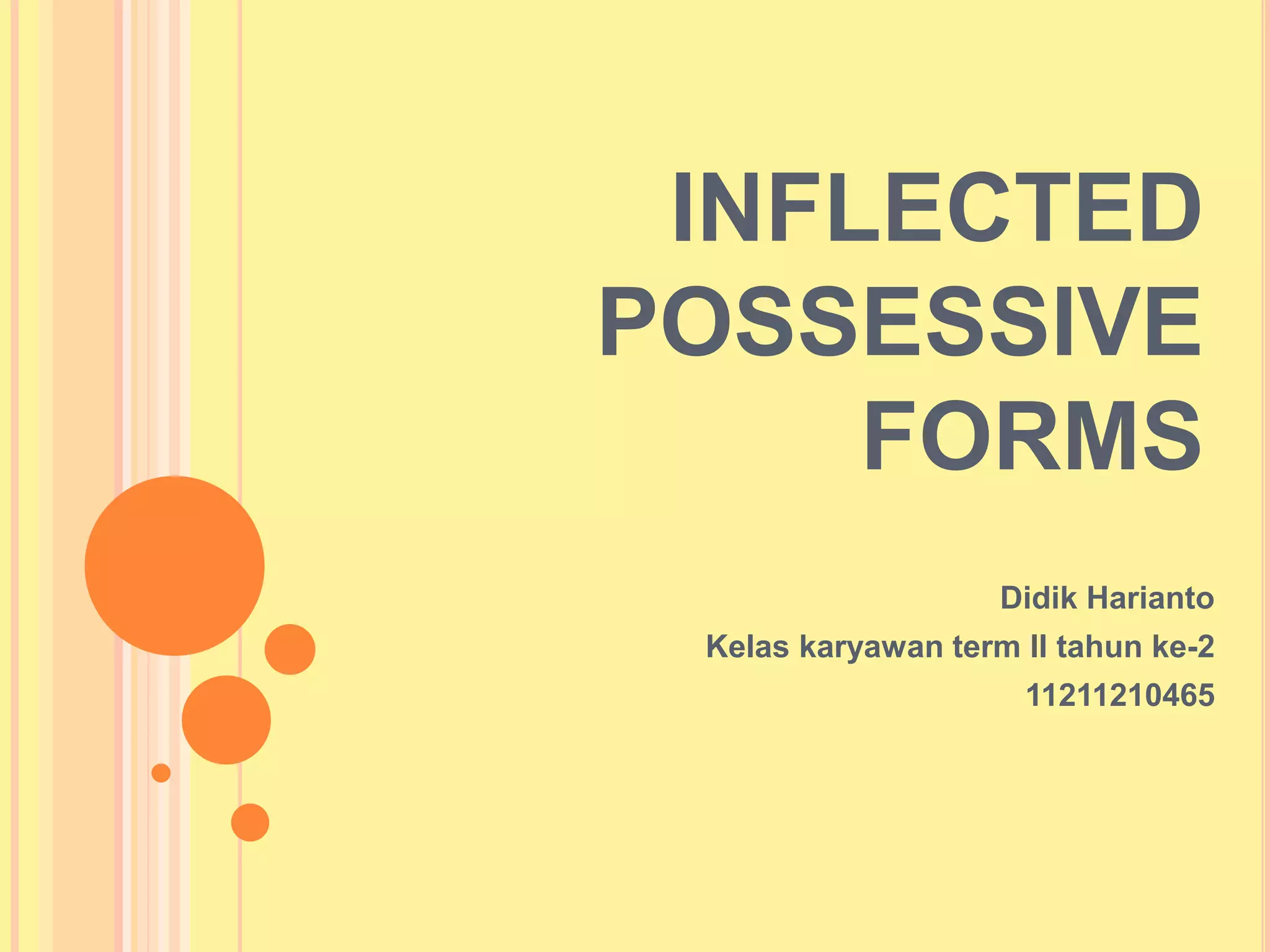 Inflected possessive forms | PPTX