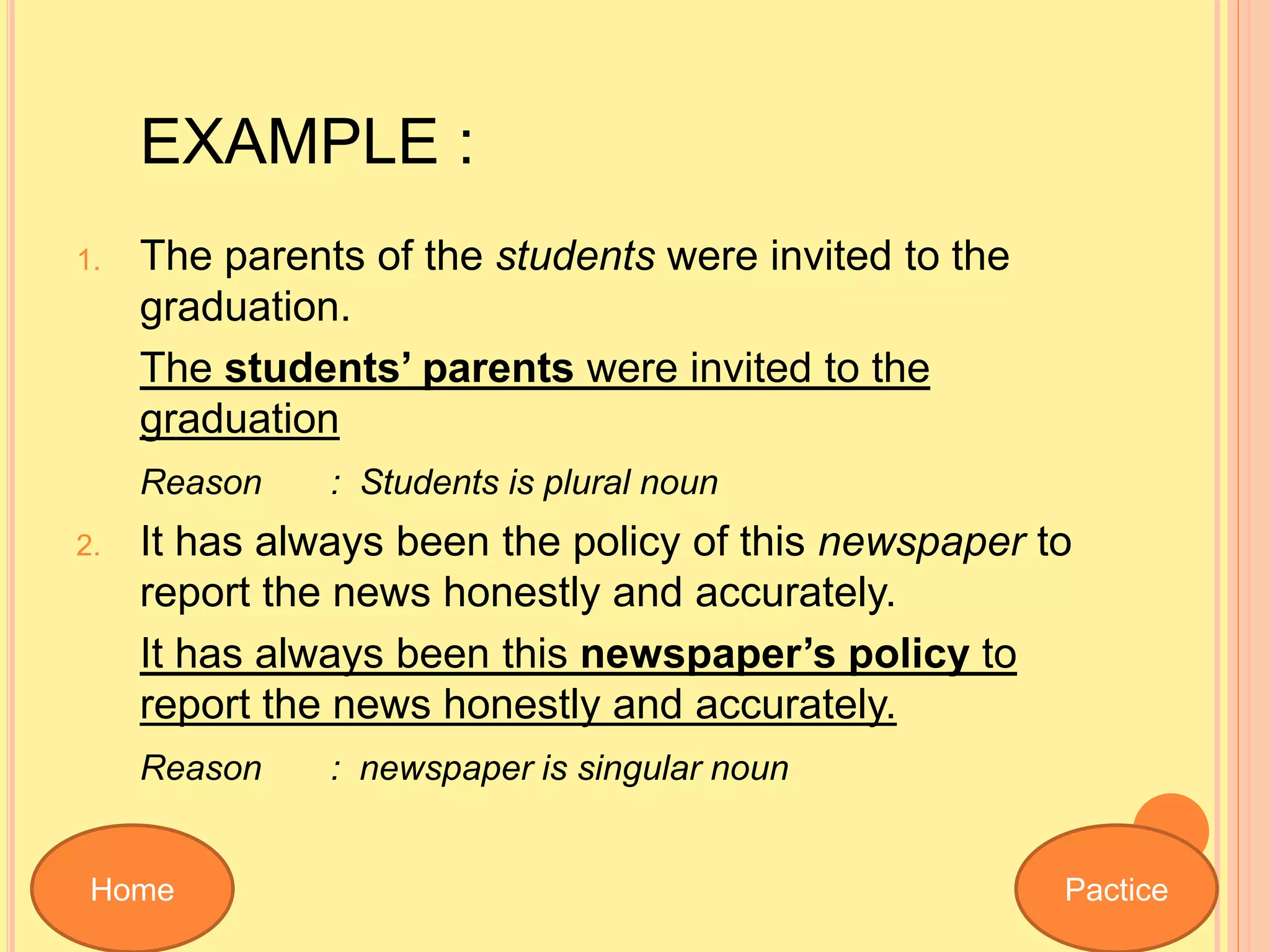Inflected possessive forms | PPTX