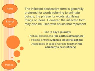 Inflected possessive forms | PPTX