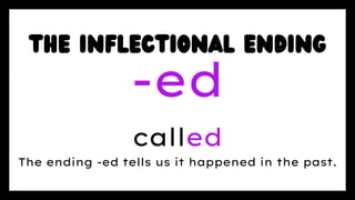 Inflectional Ending - Pronounciation materials | PDF
