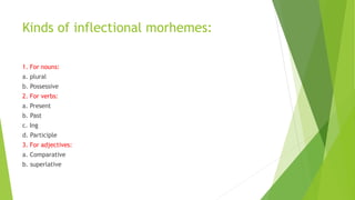 Inflectional morphemes | PPT