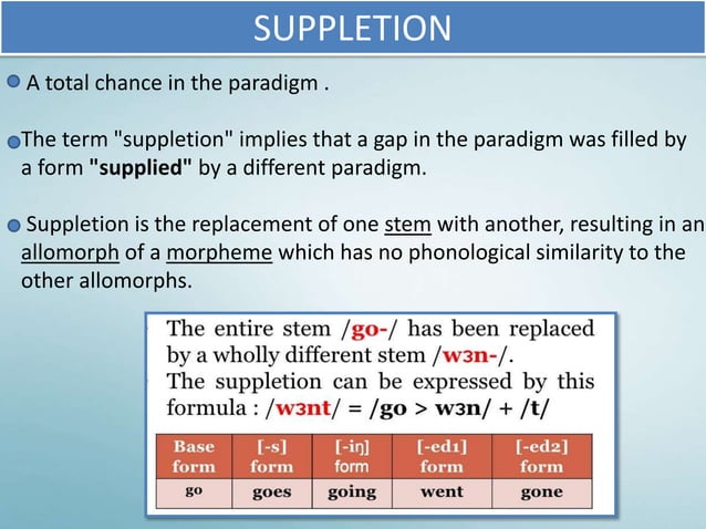 Inflectional paradigm Parte 2 | PPTX