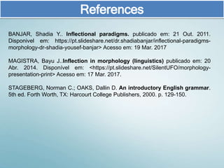 Inflectional paradigm Parte 2 | PPTX