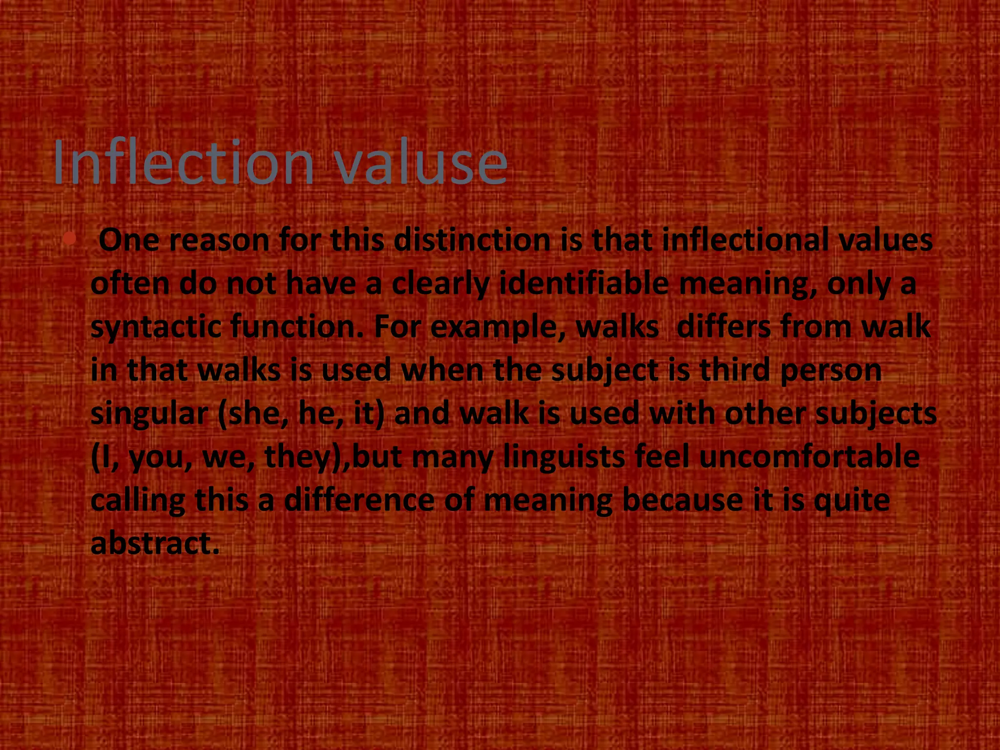 Inflection and derivation | PPTX