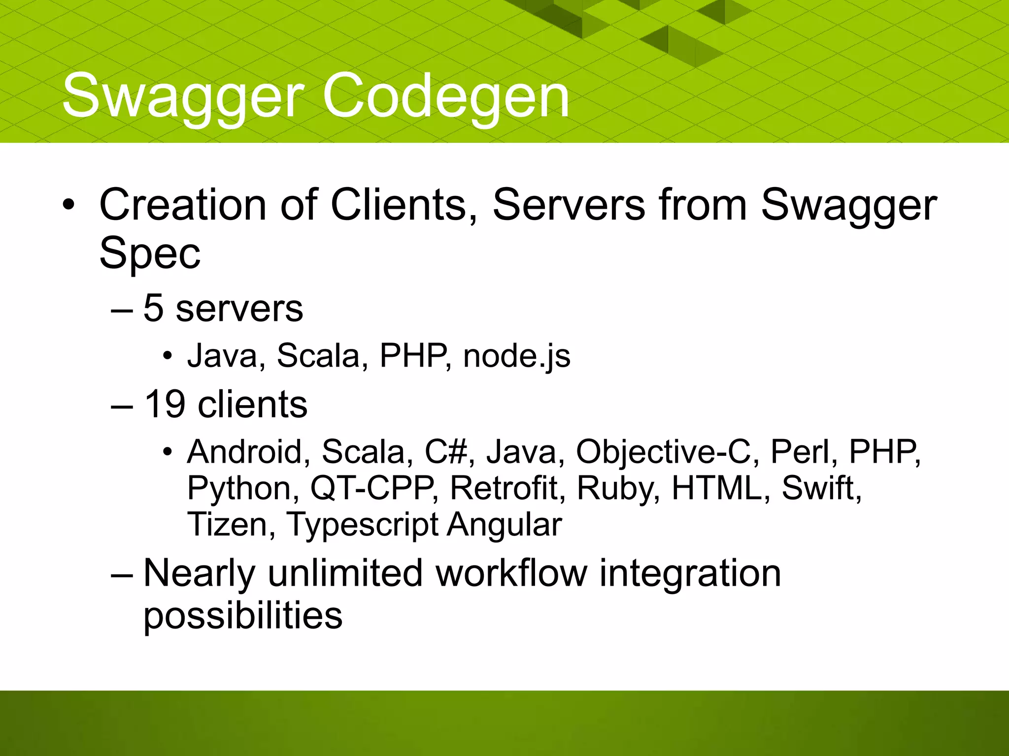 Iterative Development with Swagger on the JDK | PPT
