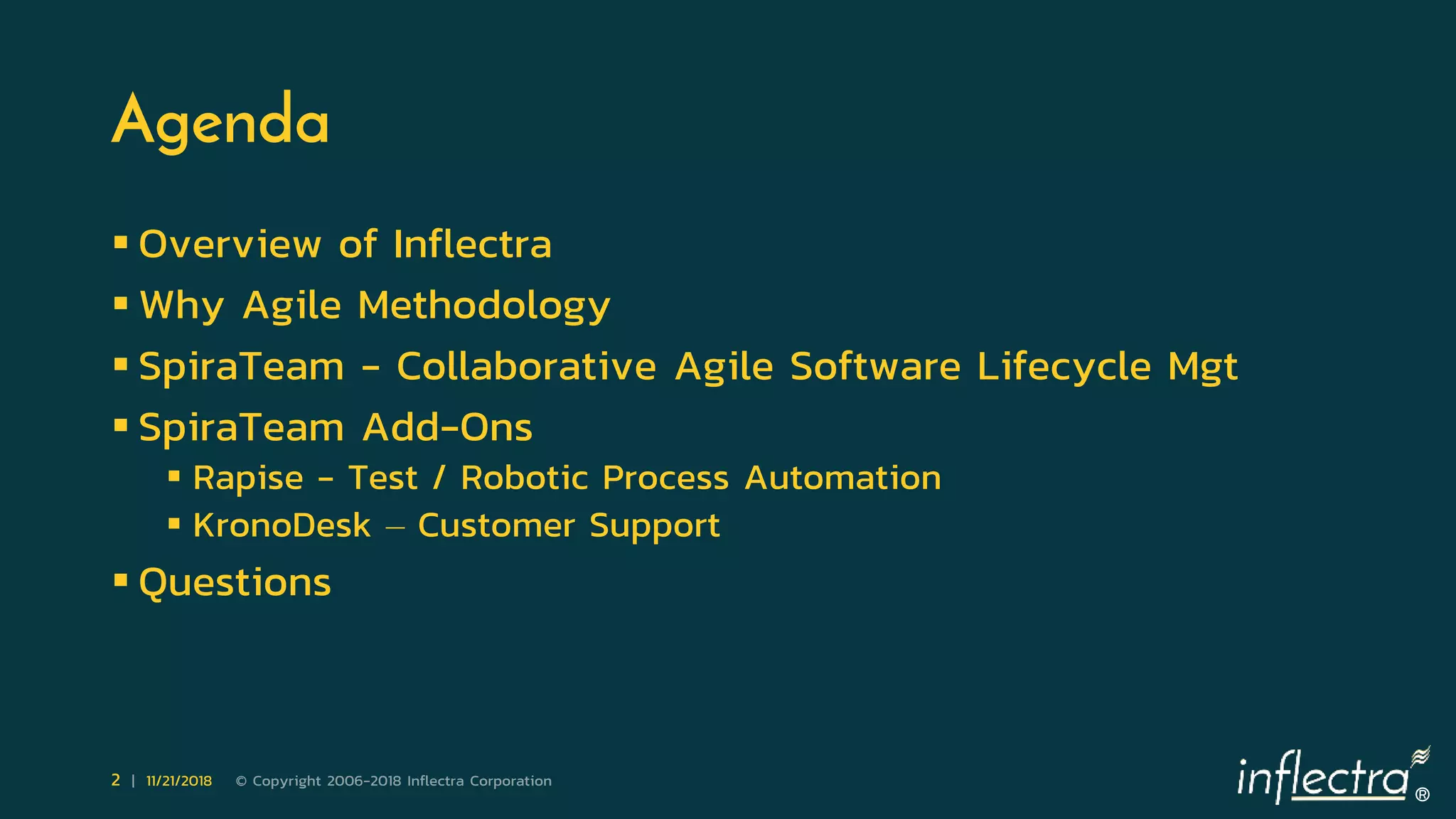 Agile Application Lifecycle Management Alm With Inflectra Pptx Computer Software And