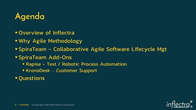 Agile Application Lifecycle Management Alm With Inflectra Pptx Computer Software And