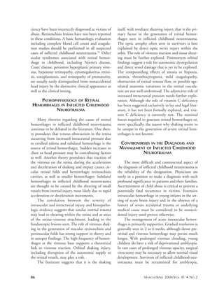 Inflicted childhood neurotrauma (shaken baby syndrome) ophthalmic ...