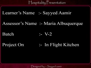 Inflight kitchen | PPT