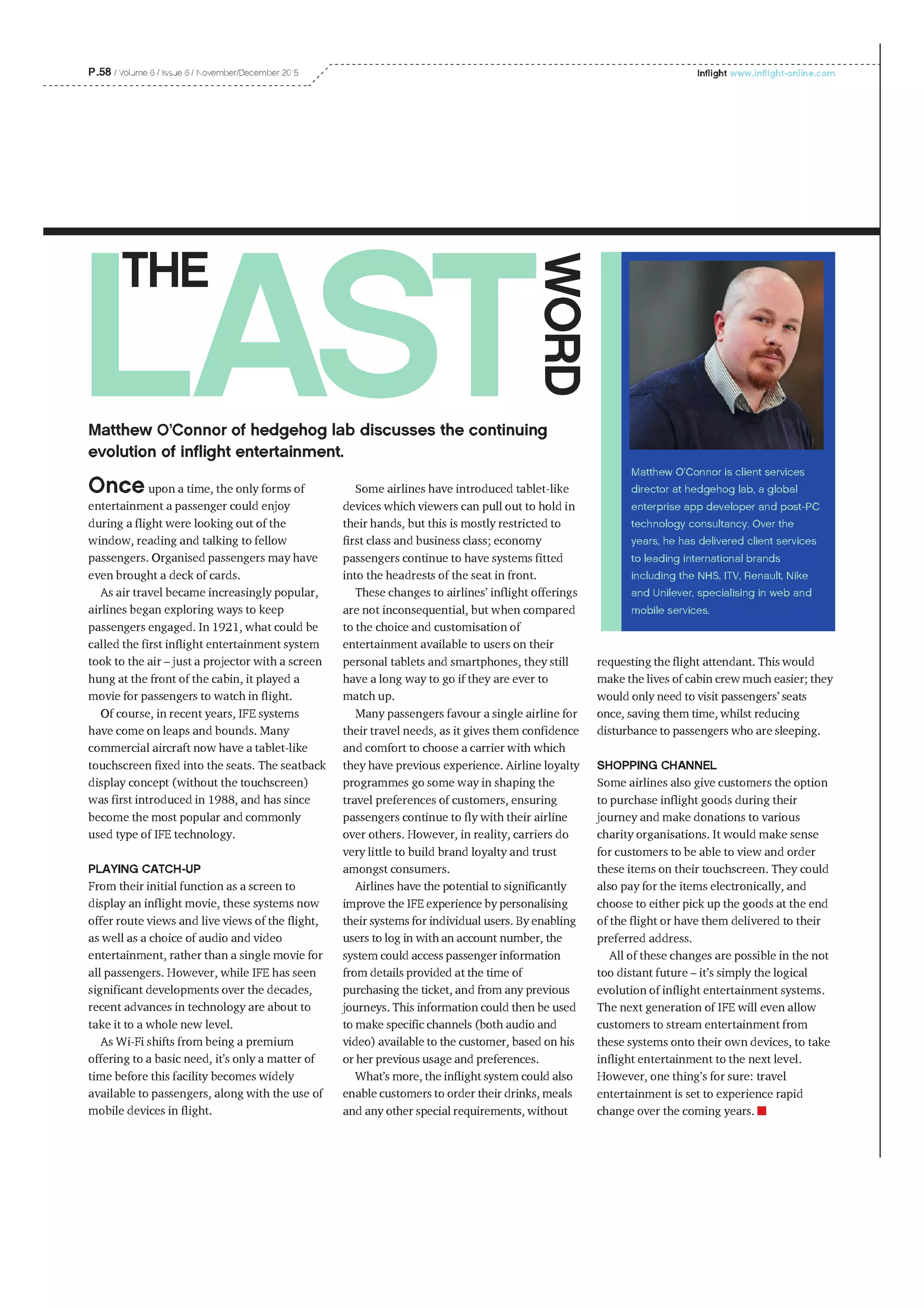 Inflight Magazine ND15 - Last Word | PDF