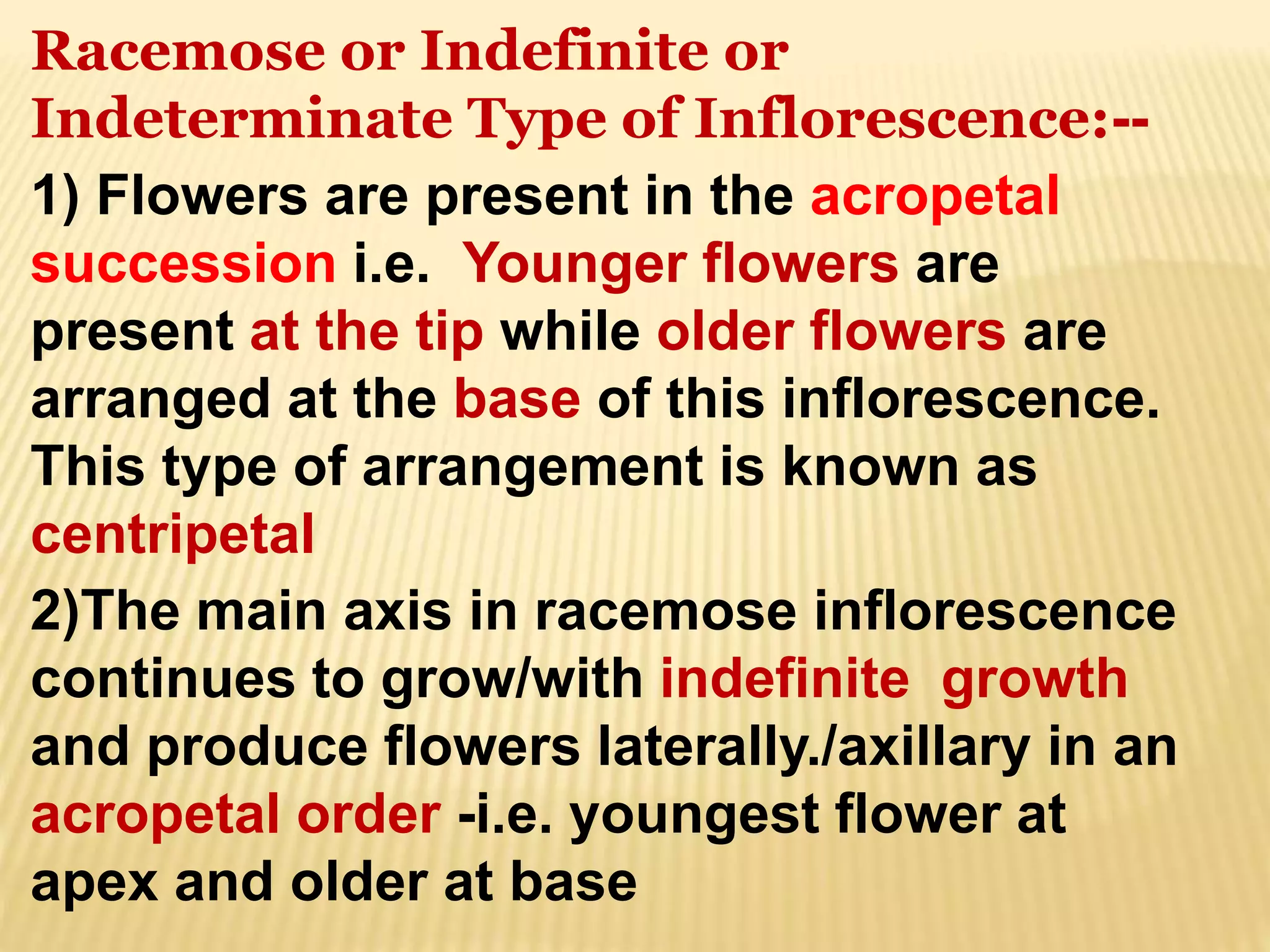 Inflorescence and its types | PPTX