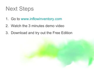 inFlow Inventory Software Overview | PPT | Business | Business and Finance