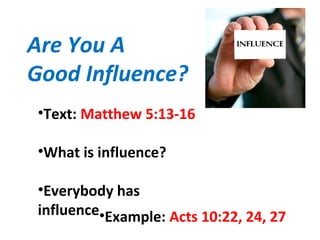 Influence | PPT