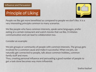 Influence and Persuasion | PPTX