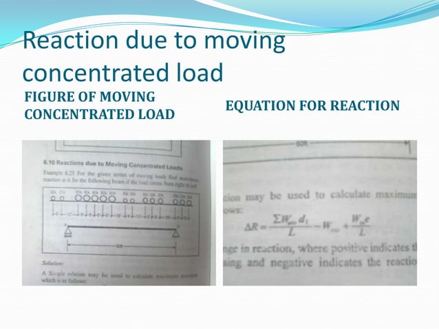 Influence line of reaction for determinate structure: determining maximum /minimum reaction due ...