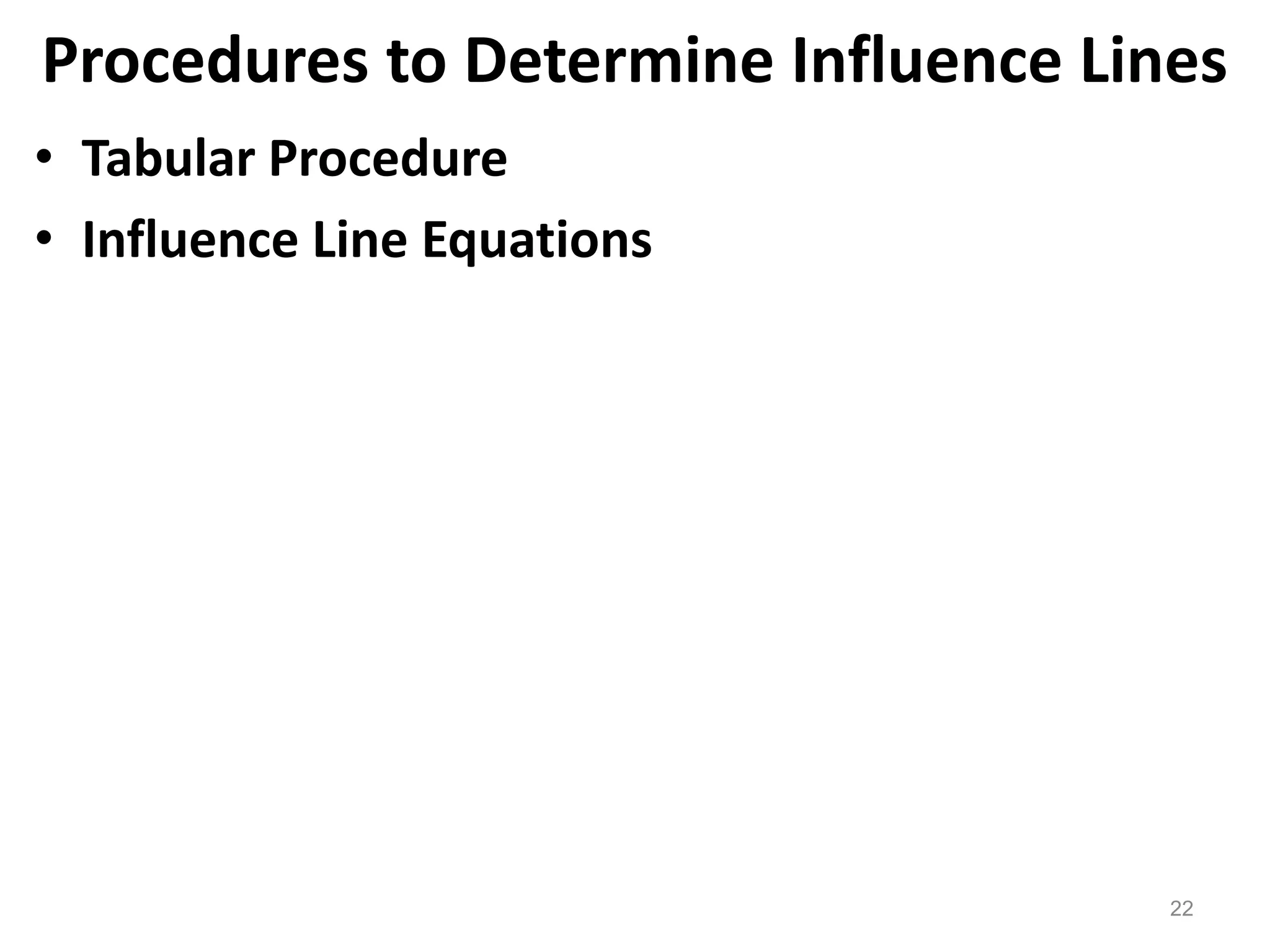Influence lines (structural analysis theories) | PDF
