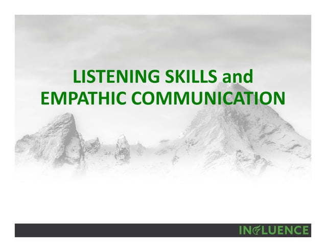 Listening Skills & Empathic Communication | PDF