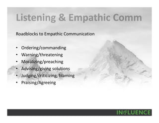 Listening Skills & Empathic Communications | PPT