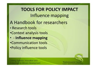 Influence mapping influencing policy change nairobi [compatibility mode ...