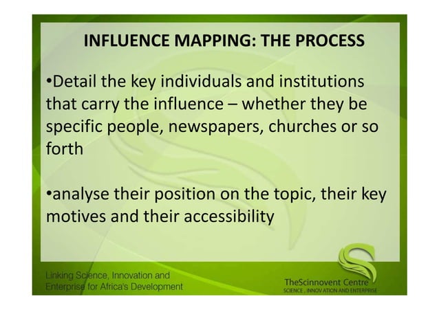 Influence mapping influencing policy change nairobi [compatibility mode ...