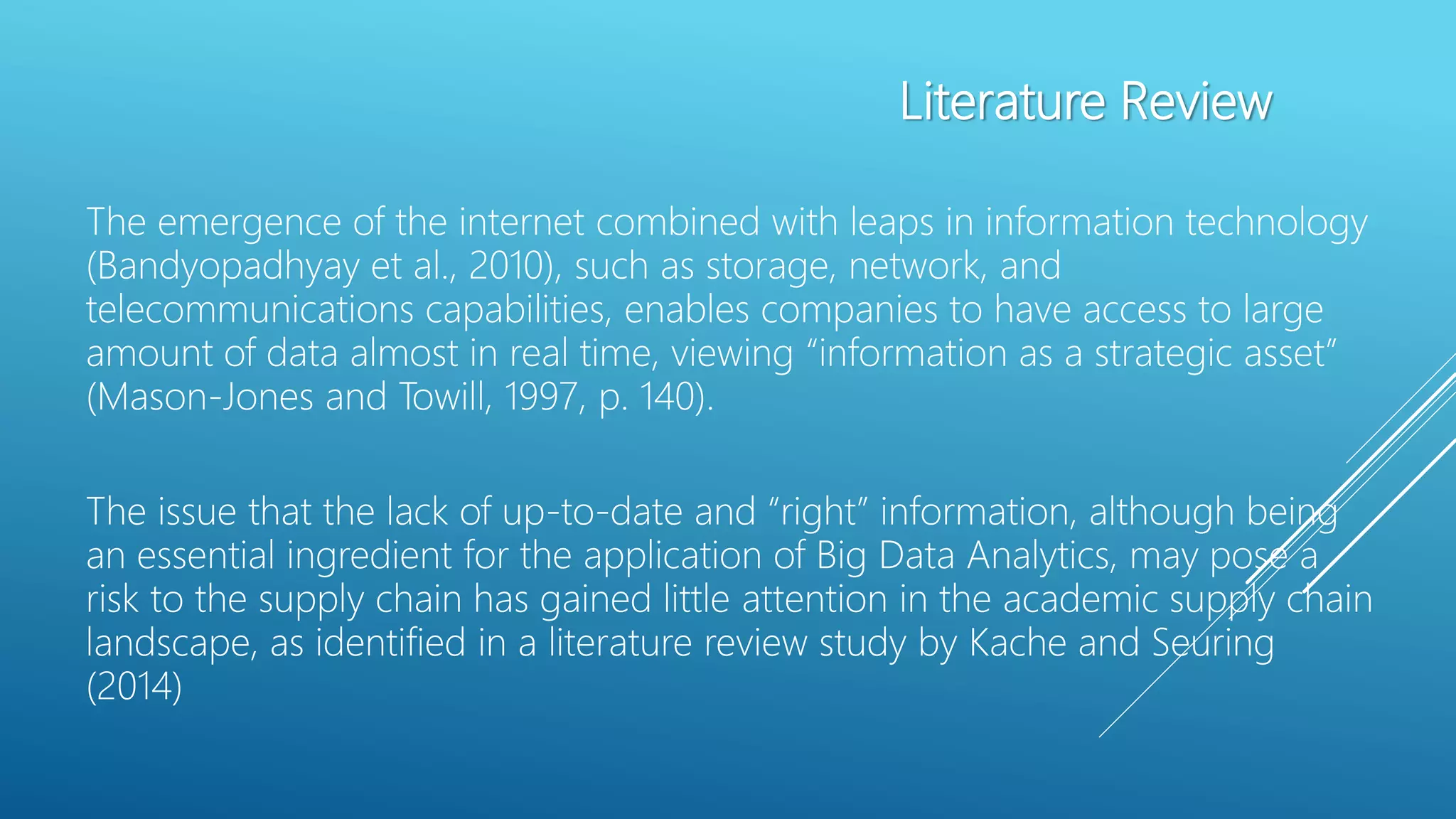Influence of Big Data Analytics in Supply Chain Management- A case study in Bangladesh Supply ...