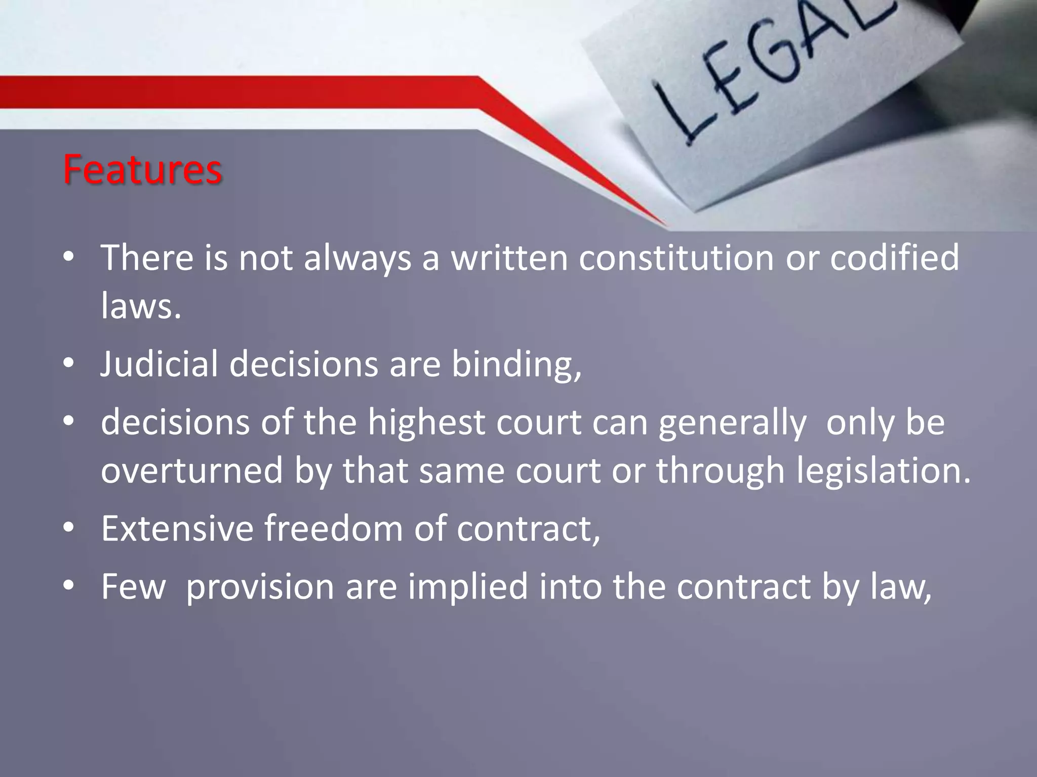 Influence of common law system | PPTX