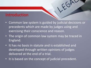 Influence of common law system | PPTX
