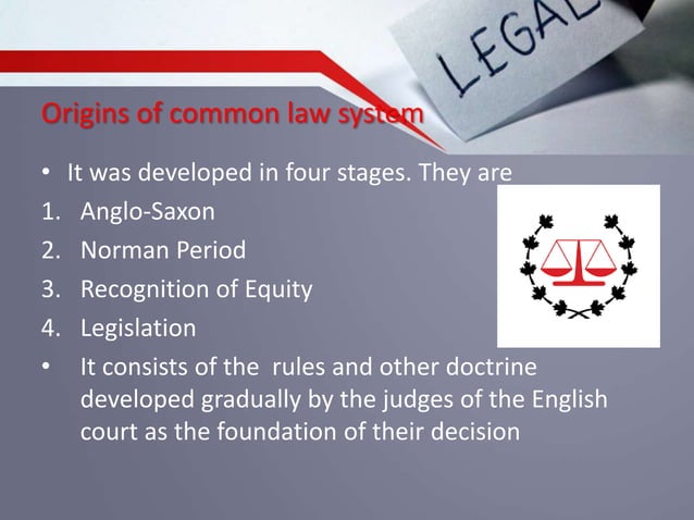 Influence of common law system | PPT