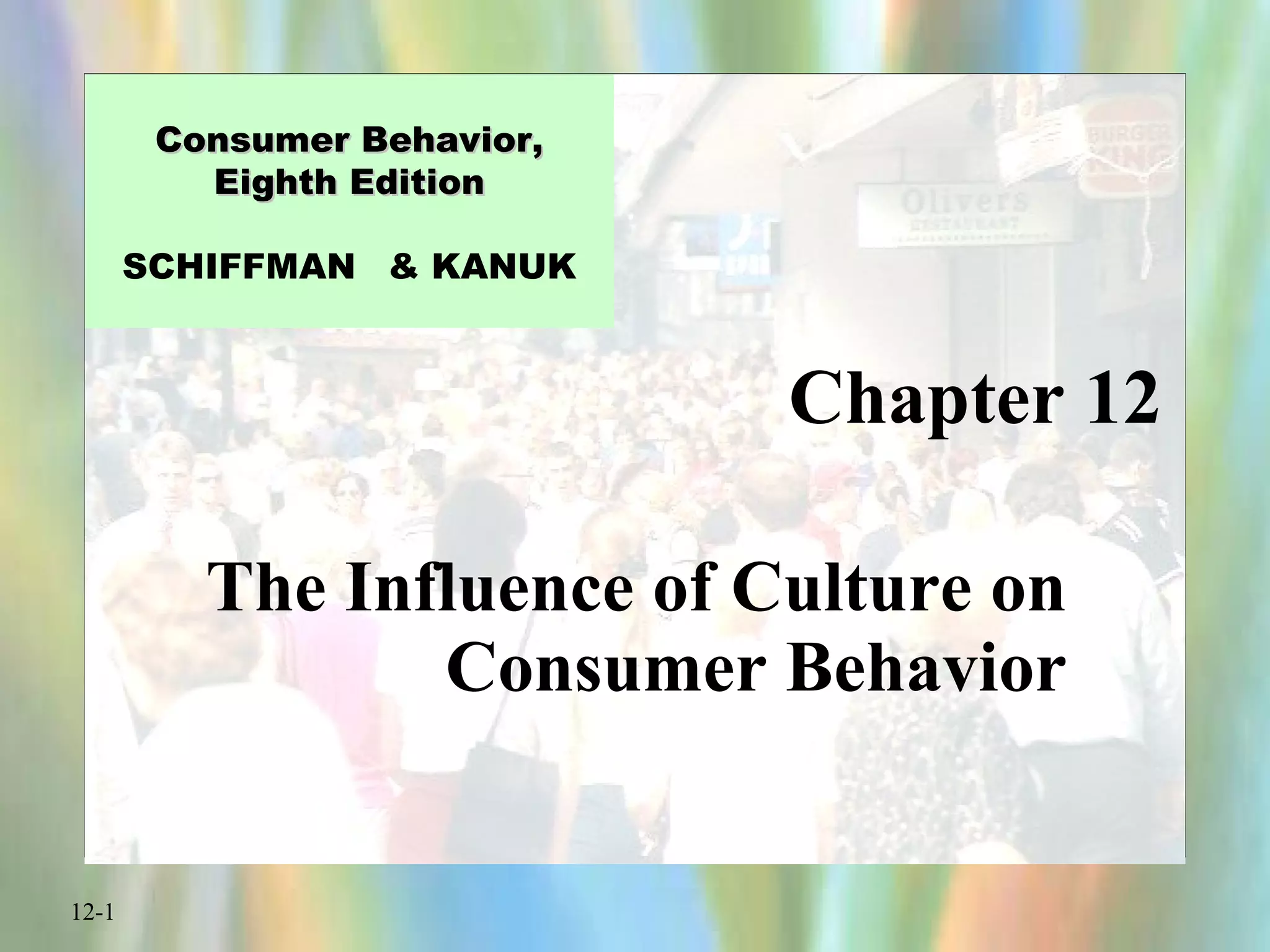 Consumer Behaviour- Influence of culture | PPT