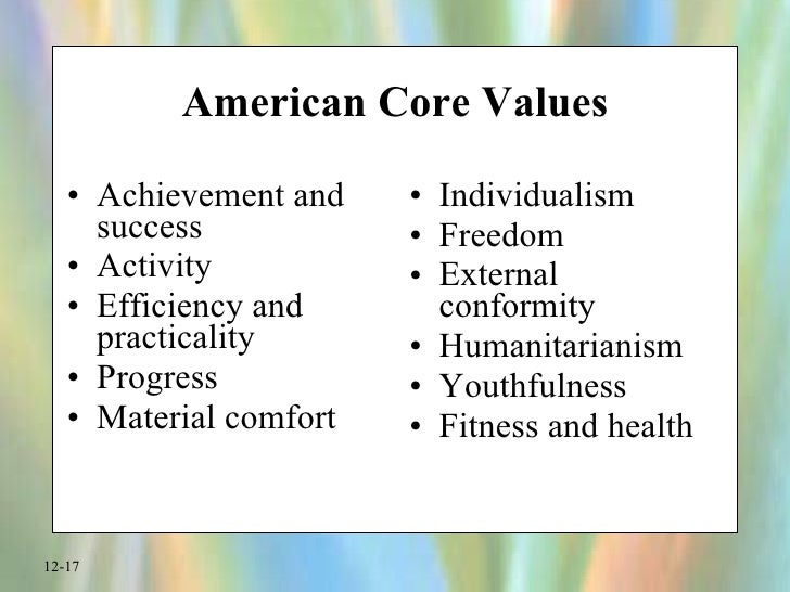 American Culture Values